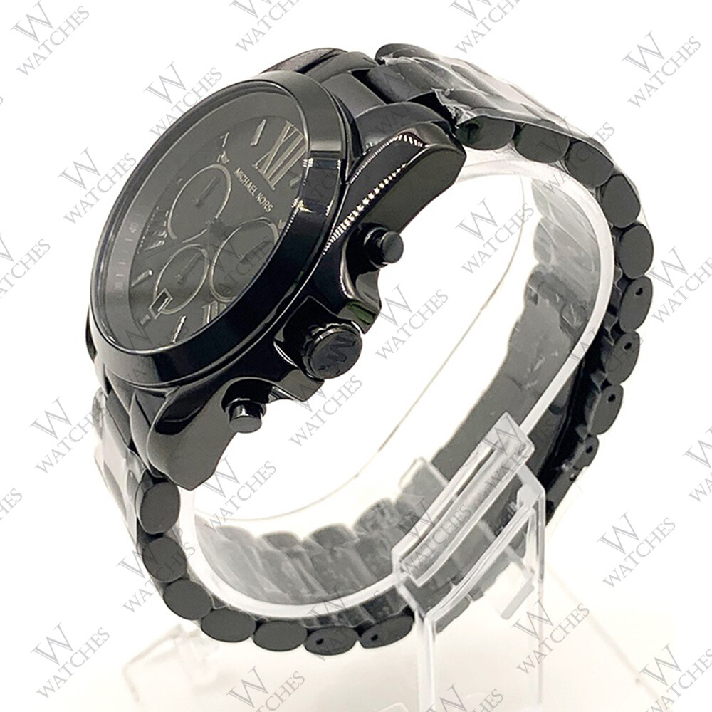 New Michael Kors MK5550 Bradshaw Black Stainless Steel Chrono Dial ...