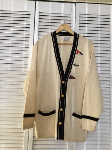 Basler (Germany) Pure Wool Vintage Nautical Cardigan/Sweater-Women-Sz ...