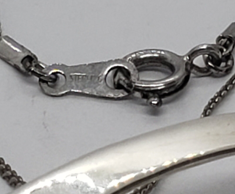 BIG & BOLD Sterling Silver Script Initial "A" PENDANT + 18" Sterling ...