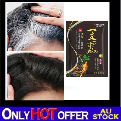 Derma 10 mins black Colour Hair Dye permanent shapmoo tint easy clean ...