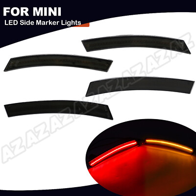 4X For Mini Cooper MKI R50 R53 R52 Smoked LED Side Marker Lights Front ...