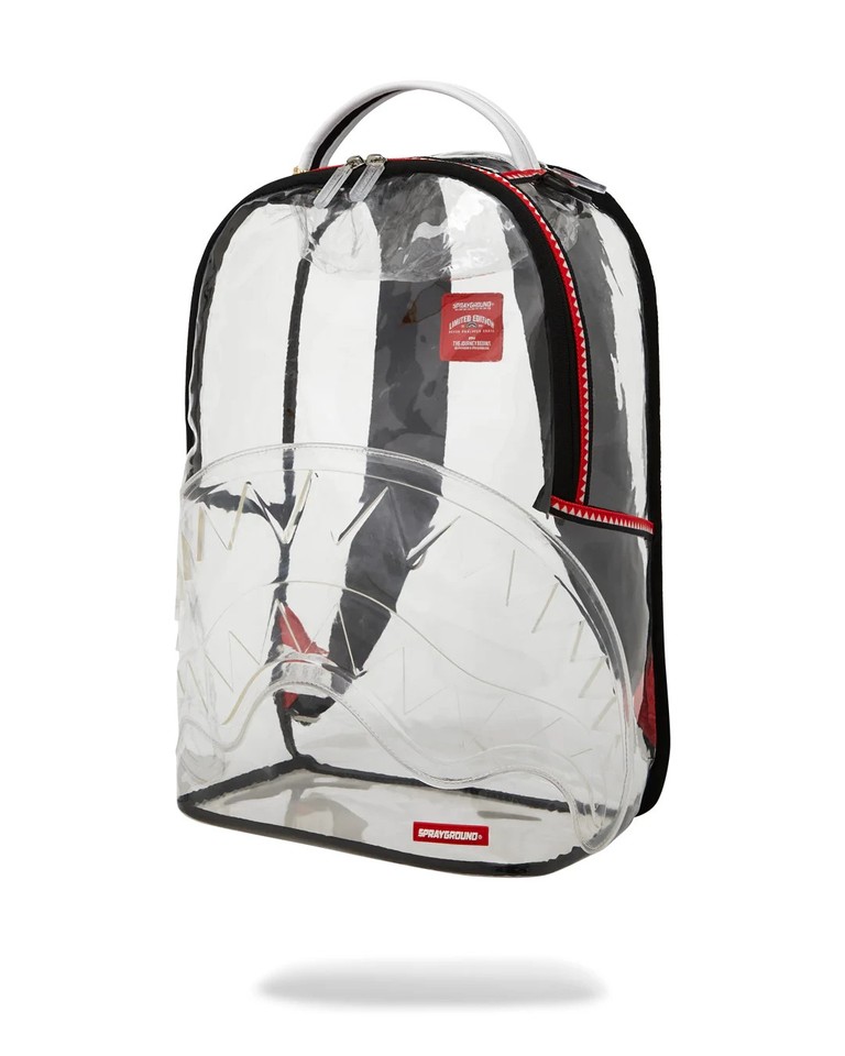Authentic SPRAYGROUND 100% CLEAR SHARK BACKPACK (B7753) - LIMITED ...