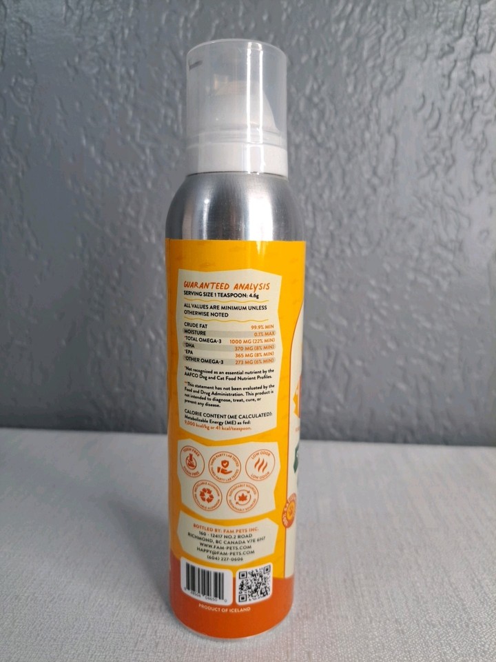 Fam pets Omega 3 Fish Oil Wild Icelandic Spray Fish Oil for Cats or ...