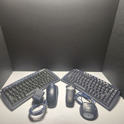 Gyration Wireless Keyboard & Mouse Lot USB Mini Dual Receiver Charging ...