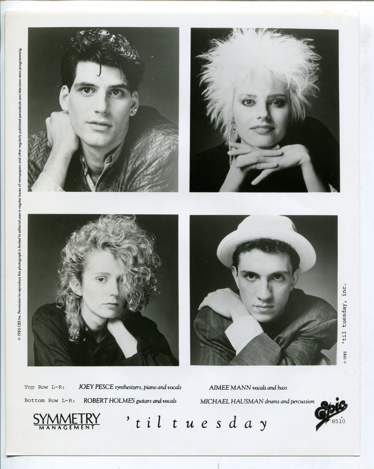 'TIL TUESDAY-8x10-B&W-STILL-PHOTO PORTRAIT-NEW WAVE-AIMEE MANN-ROBERT ...
