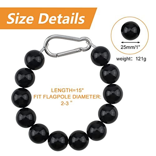 Beaded Flag Retainer Ring, 1pcs Beaded Keep Flag Close to Pole S-1pcs ...