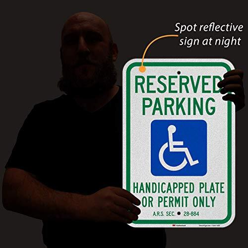 Reserved Parking - Handicap Plate Or Permit Only Official Arizona Sign ...