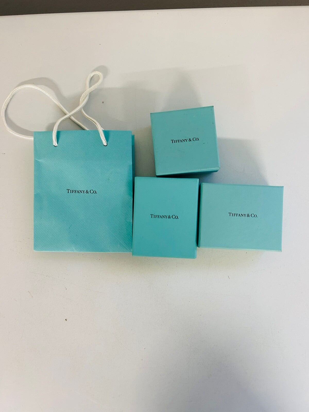 3 Tiffany and Co Empty Cardboard Box & Suede Pouches With Gift Bag | eBay