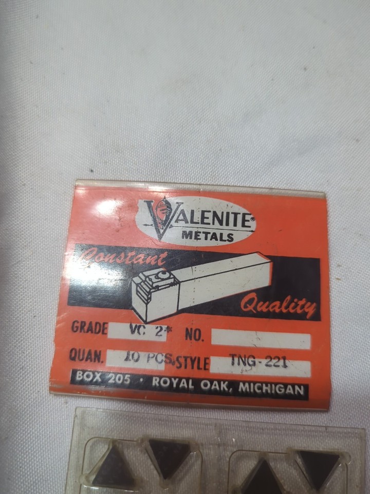 VALENITE TNG-221 VC2* Carbide INSERTS 10 PCS (A5) | eBay