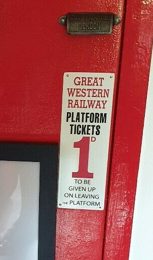GWR PLATFORM TICKET 1D STATION SIGN RETRO METAL RAILWAY SIGN | eBay UK