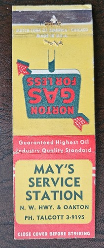 May's Service Station Park Ridge Illinois "Matchcover" | eBay
