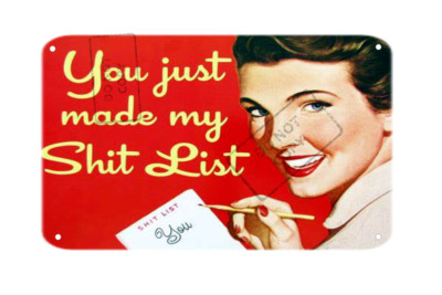 You Just Made My Poop List Funny Mother Joke 8x12 Aluminum Metal Sign ...