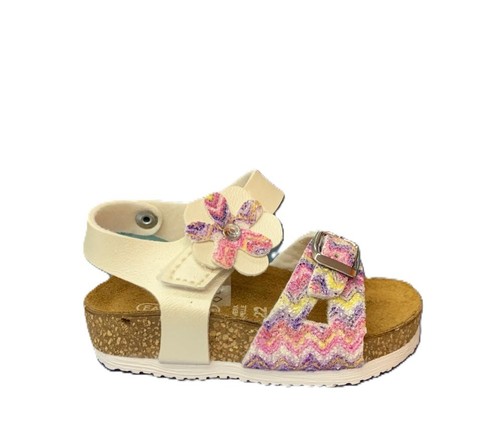 EASYWALK Sandale Fille Réglable Blanche Avec Strass En Daim Neuf | eBay