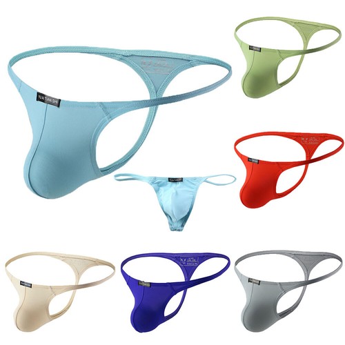 Mens Sexy G-String Briefs Thong Bikini Underwear T-Back Pouch Panties ...