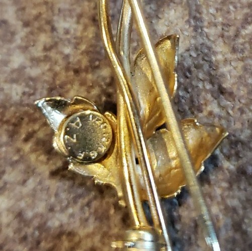 Vintage Signed AZ 1/20 12 Kt GF Rose Bouquet Pin Broo… - Gem