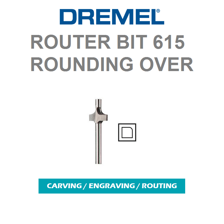 DREMEL ROUTER BIT 4 PIECE SET FOR ALL ROTARY TOOLS 612, 615, 650, 654 1 ...