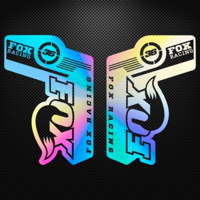 FOX RACING 36 - KIT Holographic Vinyl Decal Stickers Sheet Bike Cycling ...