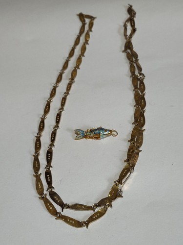 Articulated Vintage Colorful Fish Pendant And Chain D7 | eBay