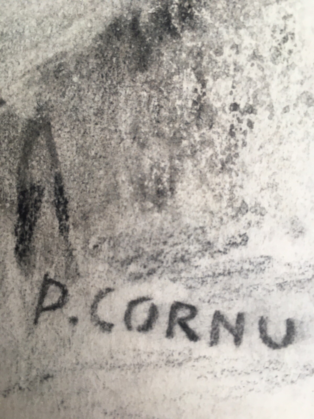 Drawing Double Face Stone Horned Mine Lead Women Book Reading Signed | eBay