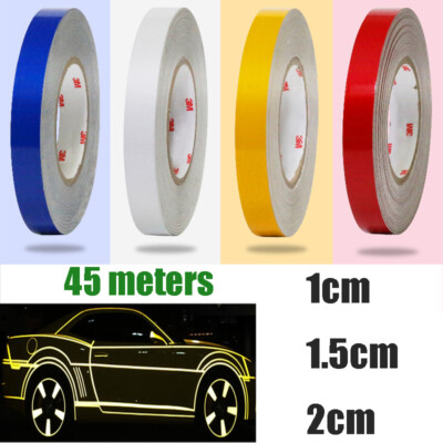 45m Safety Warning Reflective Stickers Strips Hi Vis Car Bike Self ...