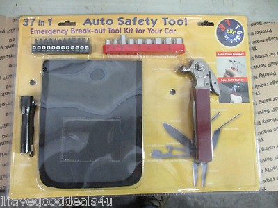 37 IN 1 AUTO SAFETY TOOL EMERGENCY BREAK OUT TOOL KIT | eBay