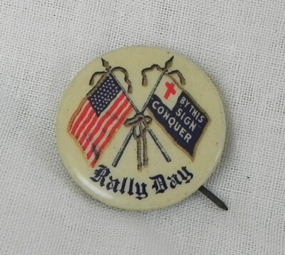 Vintage "Rally Day" Lapel Pin, "By This Sign Conquer", Westminster ...