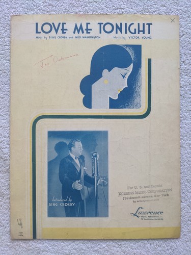 Love Me Tonight 1932 Sheet Music Bing Crosby M2 | eBay