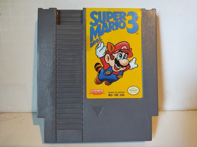 Left 'Bros' Super Mario 3 Nintendo Entertainment System Game Cartridge ...
