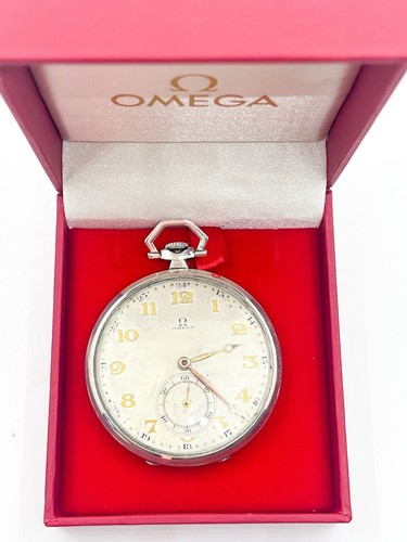 Omega 47mm Silver 900 Pocket Watch Mechanical Wind Work | eBay