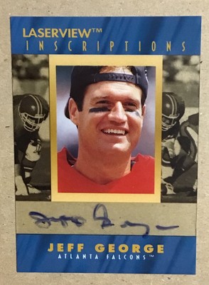 1996 Pinnacle Laserview Jeff George Autograph Inscriptions /2900 (NM ...