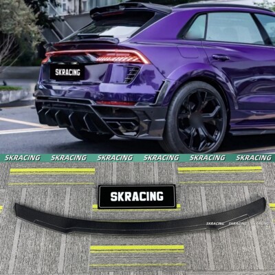 Real Carbon Fiber Rear Trunk Lid Spoiler Wing Body Kits Fits Audi RSQ8 ...