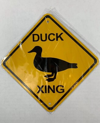 DUCK Xing Crossing Metal Farm Pond Sign 6”x6” (NEW) | eBay