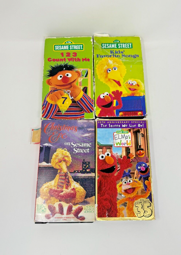 Sesame Steet VHS Lot of 4 - Elmo, Christmas, Count With Me, Songs | eBay