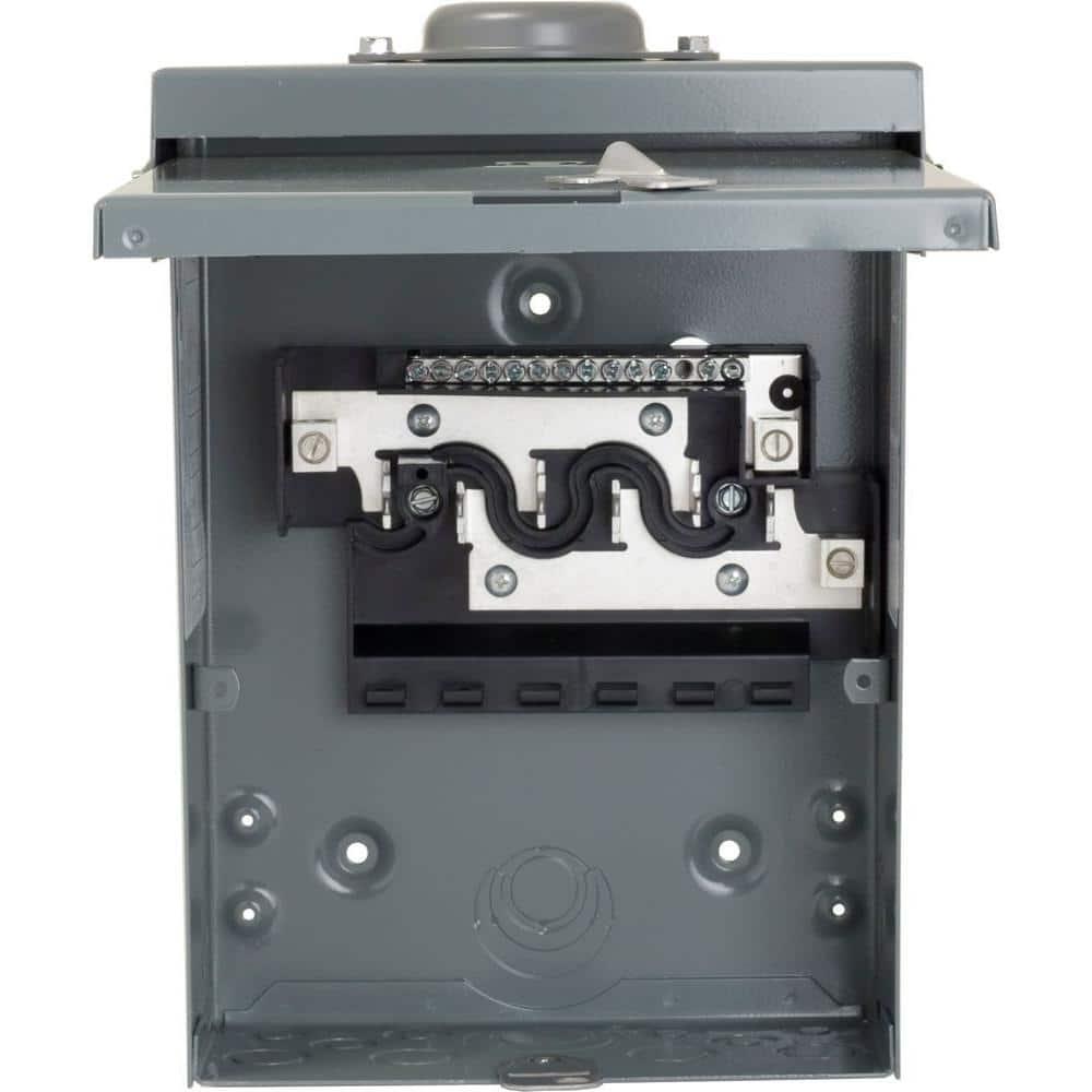 Homeline 100 Amp 6-Space 12-Circuit Outdoor Main Lug Load Center ...