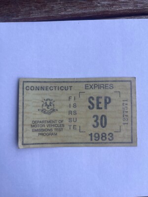 1983 Connecticut Inspection sticker | eBay