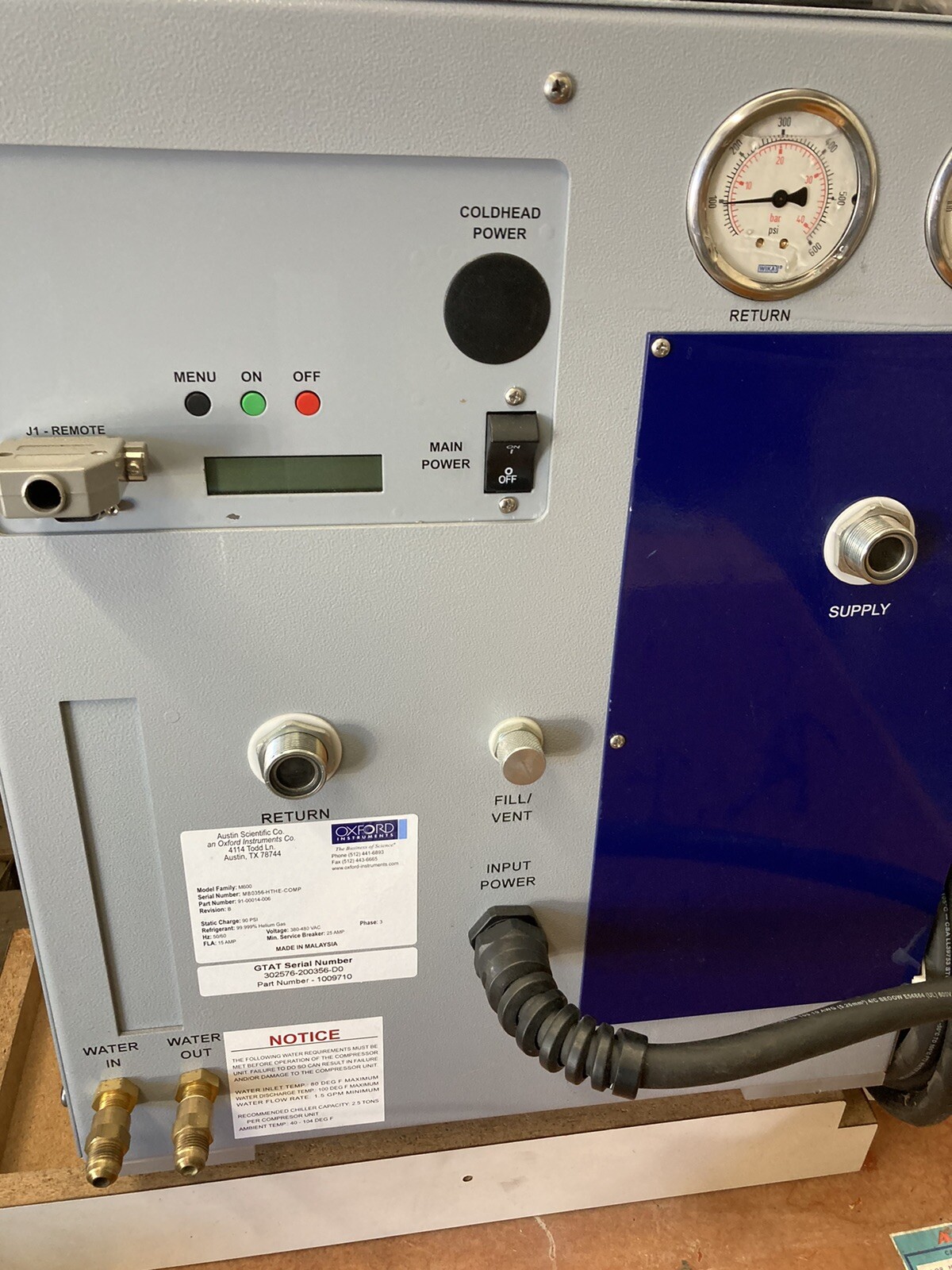 Oxford Instruments M600 Helium Compressor for sale online | eBay