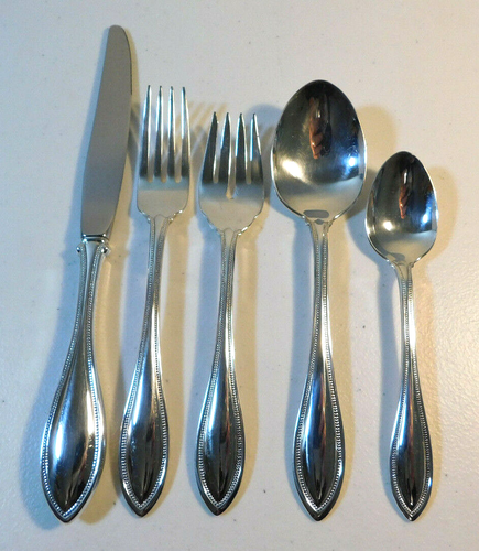 ONEIDA USA SILVERPLATE "SILVER ARBOR" PATTERN 5 PIECE PLACE SETTING (S ...