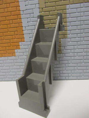 B11/13) LEGO Stairs 4784 Old Dark Grey Knights Castle Castle Pireten ...