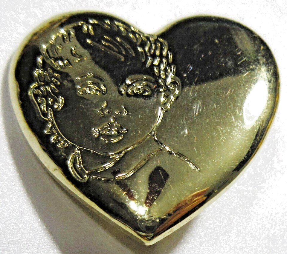 Vtg UNUSUAL PERSON IN HEART SIGNED THE VARIETY CLUB gold tone metal ...