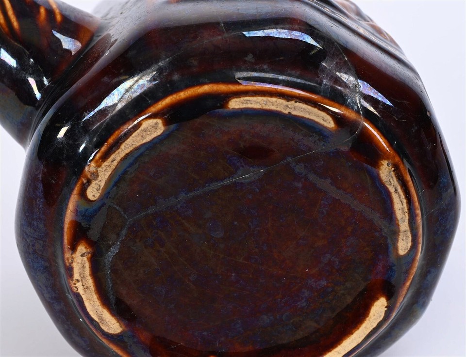 Vintage Brown Glaze-"Rebecca At The Well" Rockingham Coffee/Tea Pot 8 1 ...