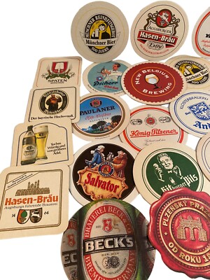 Vintage German Beer Coasters, 24 Different Designs Plus Duplicates 39 ...