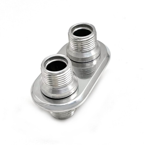 Firewall Bulkhead Connector Aluminum Billet 2 Port Inline Heater AC #10 ...