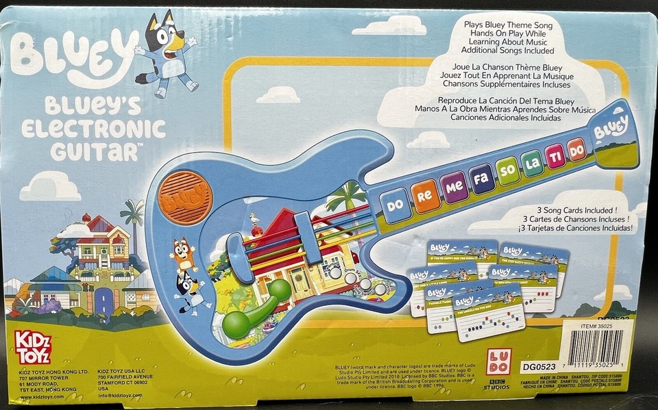 New! BLUEY’s Electronic Guitar From KIDZ TOYZ Ages 3+ | eBay