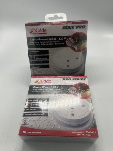 Kidde Pro Series Direct Wire Smoke Alarm x 2 Battery Backup 120 V ...