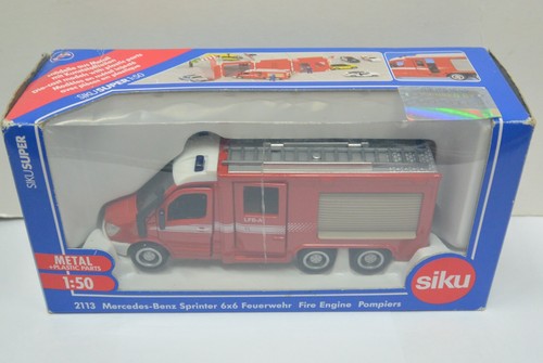 Siku 1:50 DieCast car Mercedes-Benz Sprinter 6x6 Fire Engine Pompiers ...