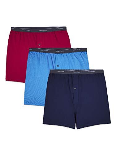 Men's Tall Tag-Free Underwear, Big Man-Knit Boxer-3 Pack Colors May ...