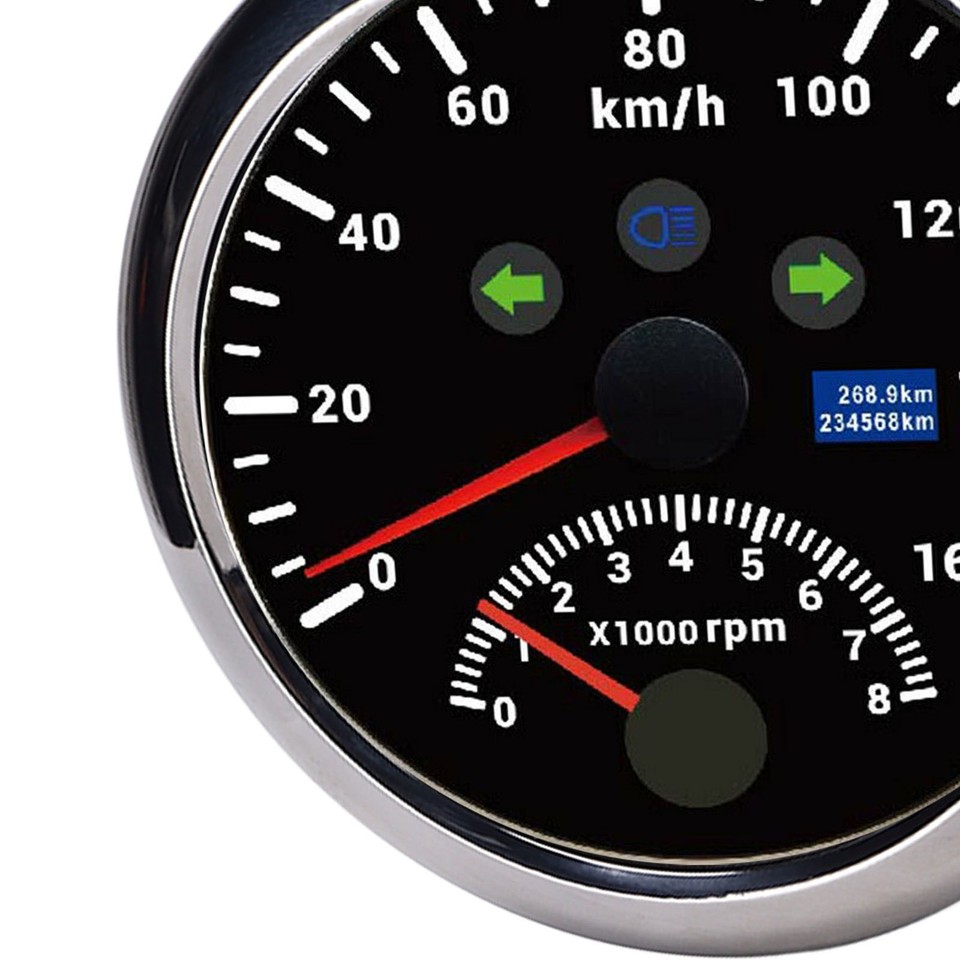Car Hourmeter GPS Speedometer 160km/h Red Backlight For Boat Yacht For ...
