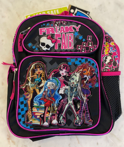 Skulls Monster High 12" Backpack - Monster High Bookbag - Freaky Fab | eBay