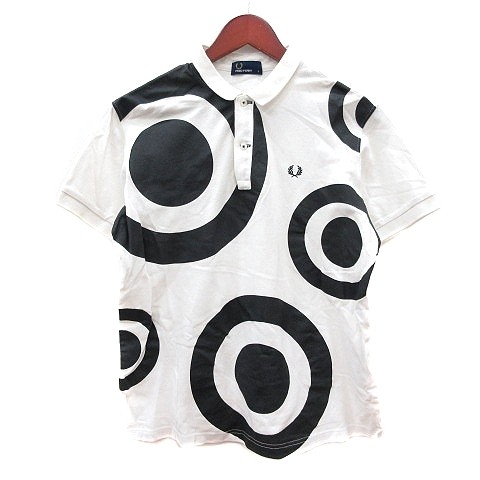 Men's FRED PERRY FRED PERRY Polo Shirt Print Short Sleeve L White White ...