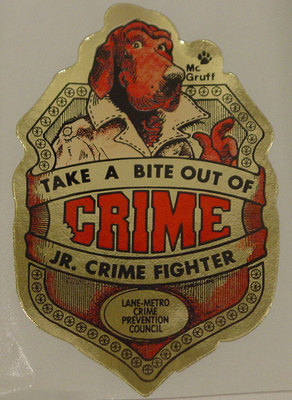 RARE! DISCONTINUED MCGRUFF JR THE CRIME FIGHTER BADGE STICKER NEW | eBay